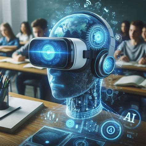 Vr Headset Using Ai Artificial Intelligence Technology Machine Learning Premium Ai Generated Image
