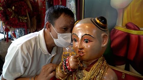 หนุ่มแก้บน ไอ้ส้มฉุน หลังถูกหวยครั้งแรกในชีวิต อธิษฐานขอเลขเด็ดหวังรวยอีกรอบ