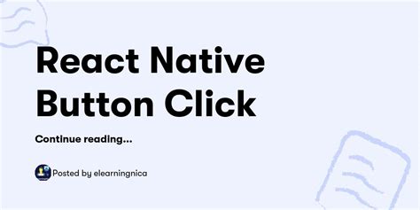React Native Button Click — Elearningnica Buymeacoffee