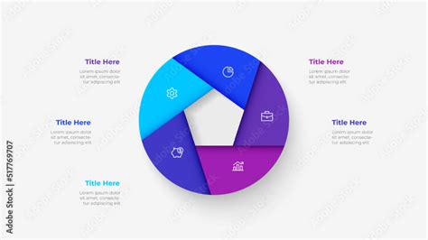 Circle Divided Into Five Parts Template For Cycle Business
