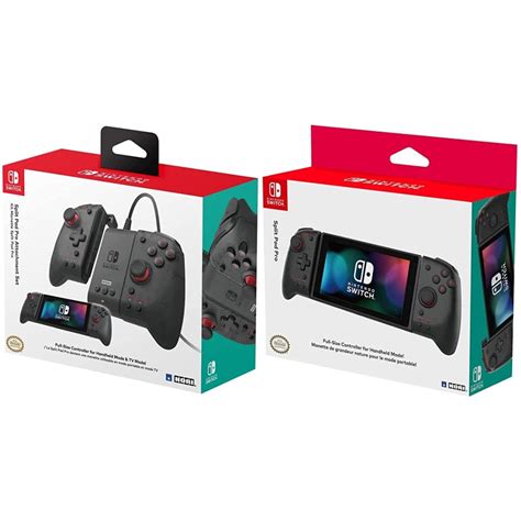 Hori Nintendo Switch Split Pad Pro Attachment Set Ergonomic Controller For Handheld Mode