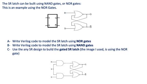 The SR Latch Can Be Built Using NAND Gates Or NOR Chegg Com