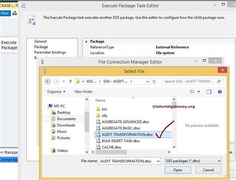Execute Packages In File System Ssis Execute Package Task