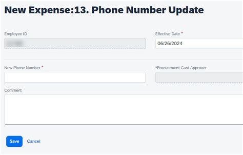 Concur Request Procurement Card Updates