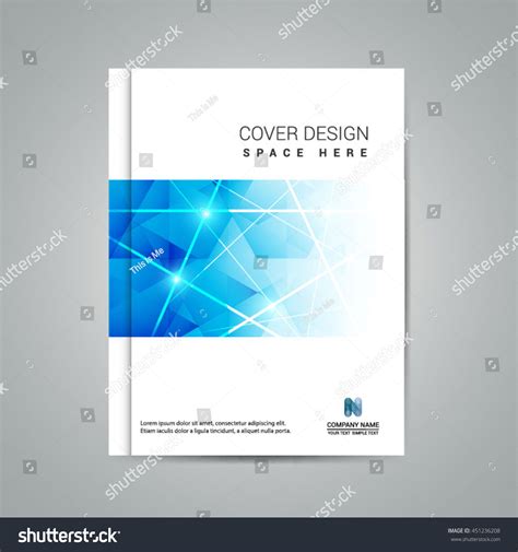 Vector Blue Annual Report Leaflet Brochure 库存矢量图（免版税）451236208