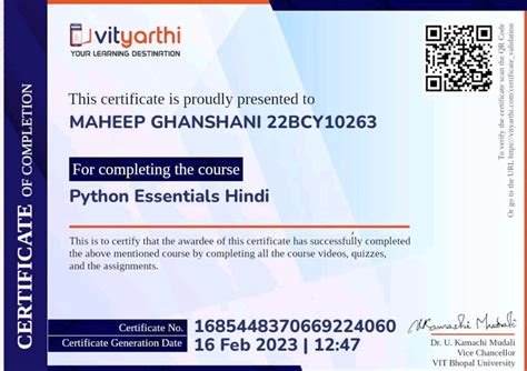 Maheep Ghanshani On Linkedin Pythonprogramming Vitbhopal Vityarthi