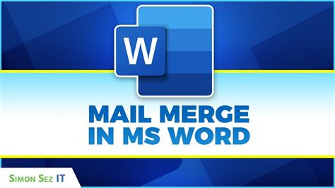 Using The Mail Merge Wizard In Microsoft Word 2021 365 YouTube