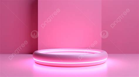 제품 디스플레이 3d 렌더링에 적합한 형광등 분홍색 파스텔 라운드 플랫폼 유리 진열장 플랫폼 3d 무대 배경 일러스트 및 사진 무료 다운로드 Pngtree