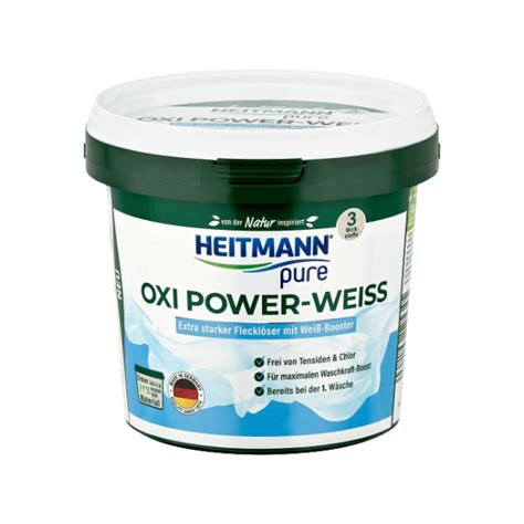 Препарати против петна и добавки за пране Heitmann Pure Oxi прах White против петна и мазнини