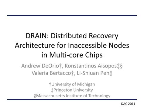 Ppt Drain Distributed Recovery Architecture For Inaccessible Nodes