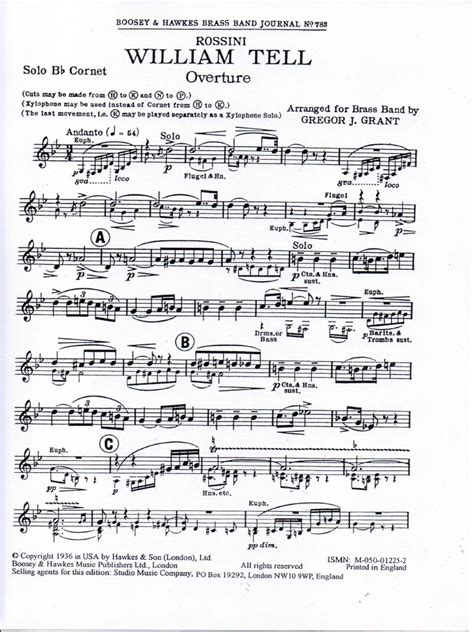 02 William Tell Overture Solo Kornett Pdf