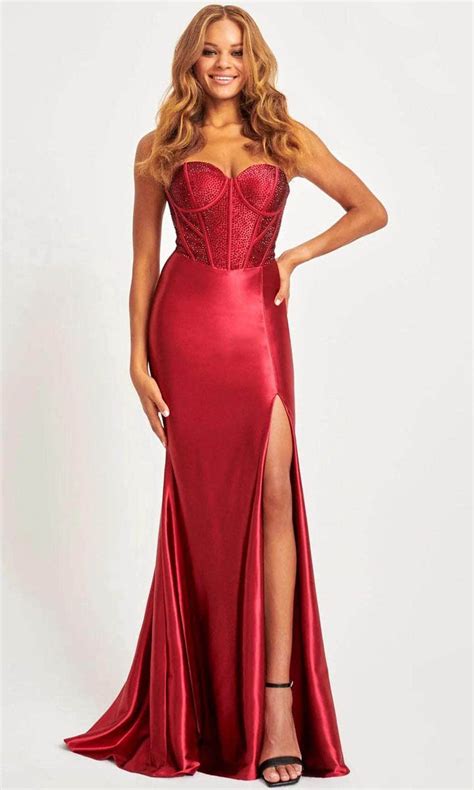 Faviana 11006 Beaded Corset Prom Gown Couture Candy