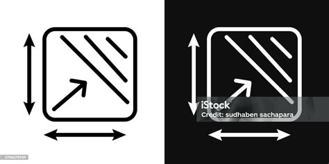 검은색과 흰색의 얇은 선 획으로 설정된 영역 및 치수 아이콘 3차원 형태에 대한 스톡 벡터 아트 및 기타 이미지 3차원 형태 가장자리 규모 Istock