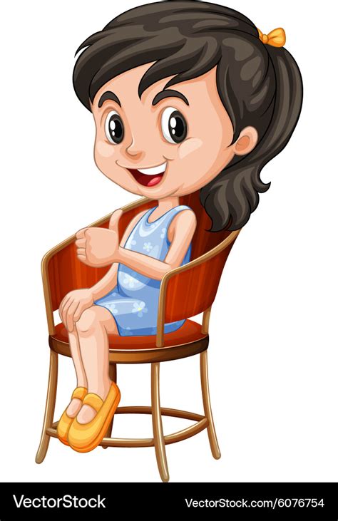 Cartoon Girl Sitting