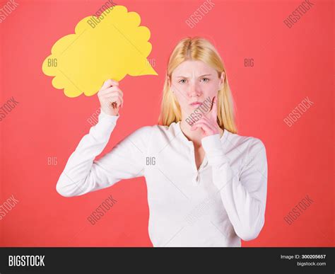 Girl Speech Bubble Image Photo Free Trial Bigstock