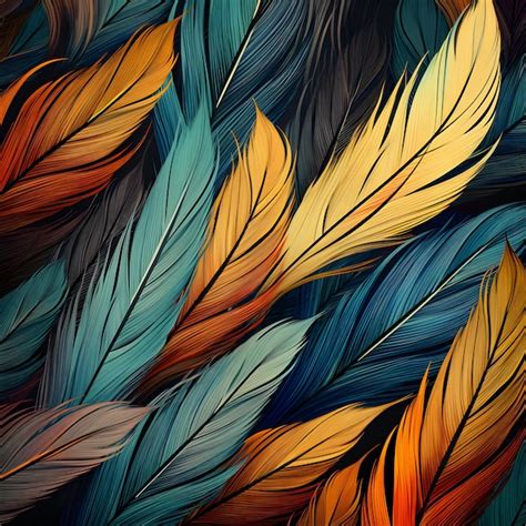Premium Ai Image Abstract Feathers Pattern