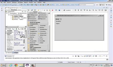 Java Swing Form Uygulamaları 1 Youtube