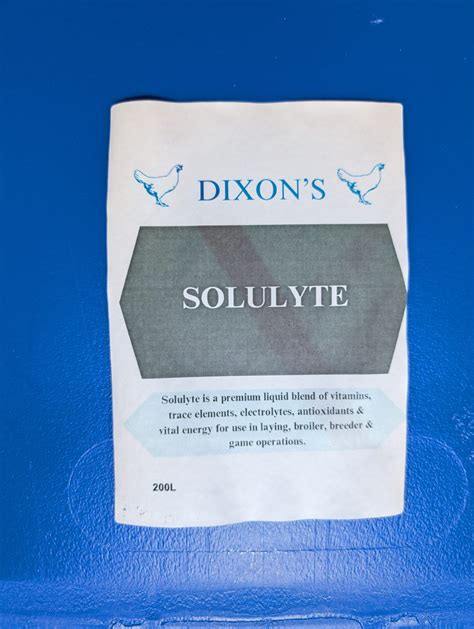 Solulyte 205l Sa And De Dixon Ltd