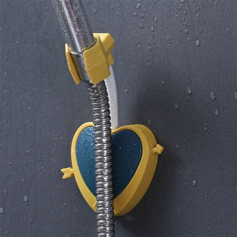 Badu Bg Държач за душ слушалка Регулируема на 360° сърцевидна универсална скоба за душ кабина за