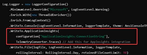 C How To Get App Insights Working With Serilog Stack Overflow