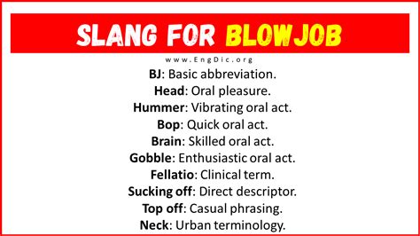 30 Slang For Blowjob Their Uses And Meanings Engdic