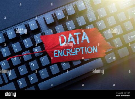 text sign showing data encryption word written on symmetrickey algorithm for the encrypting