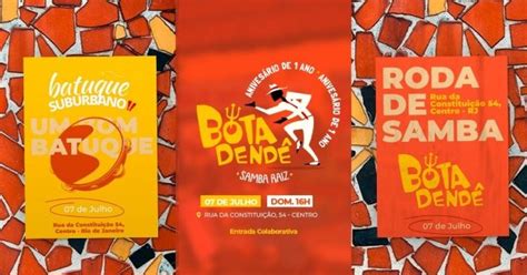 Bota DÊnde 1º Ano De Bota DendÊ Com Batuque Suburbano 7º Edição Em Rio De Janeiro Sympla