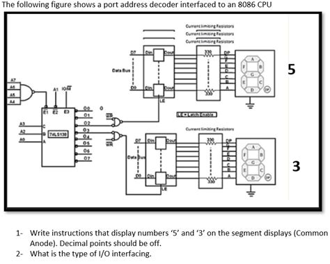 The Following Figure Shows A Port Address Decoder Interfaced To An 8086 Cpu 1 Write