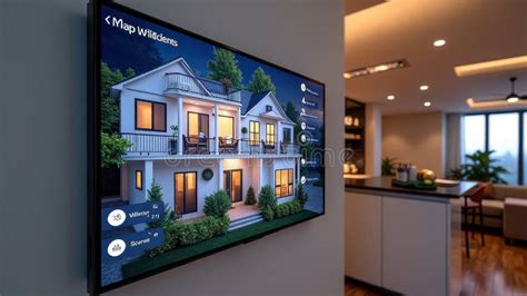 Smart Home Interface Displaying Luxury House Automation System In