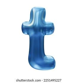 Blue Alphabet Letter T Isolated On Stock Illustration 2248716507