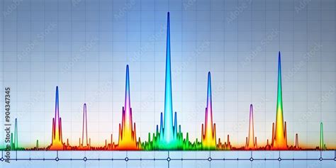 Rainbow Spectrum Visualization On Gridded Background Spectral Analysis Light Analysis