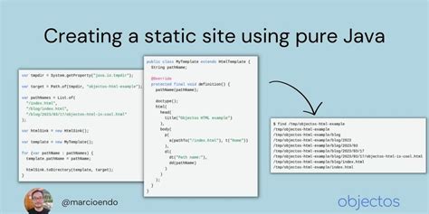 Creating A Static Site Using Pure Java Objectos 0 5 1 Released DEV