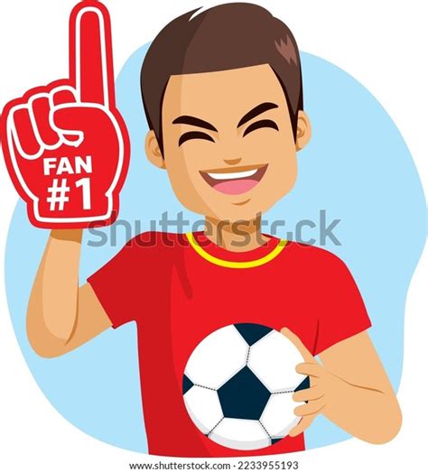 Vector Illustration Male Fan Rooter Favorite Stock Vector Royalty Free 2233955193 Shutterstock