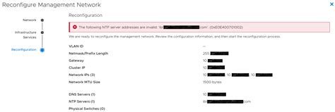 Powerstore Management Network Reconfiguration Does Not Validate Ntp