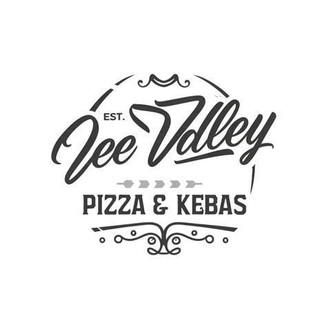 Logo Design For Dee Valley Pizza And Kebabs Modern Typography With Dee Valley Symbol On A Clear
