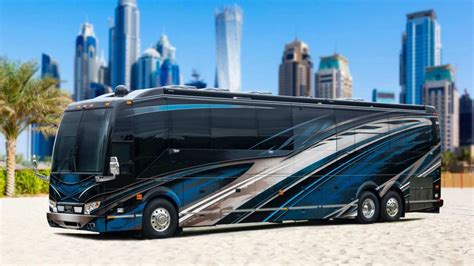 Liberty Coach 884 Exterior Dubai Beach Custom Luxury Motorcoach