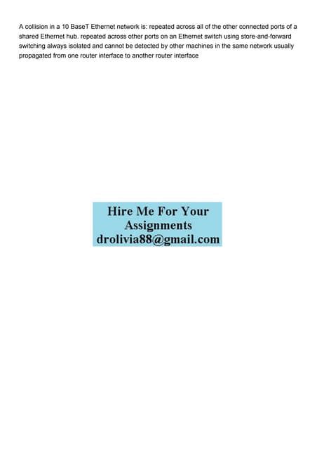 A Collision In A 10 Baset Ethernet Network Is Repeated Acro Pdf