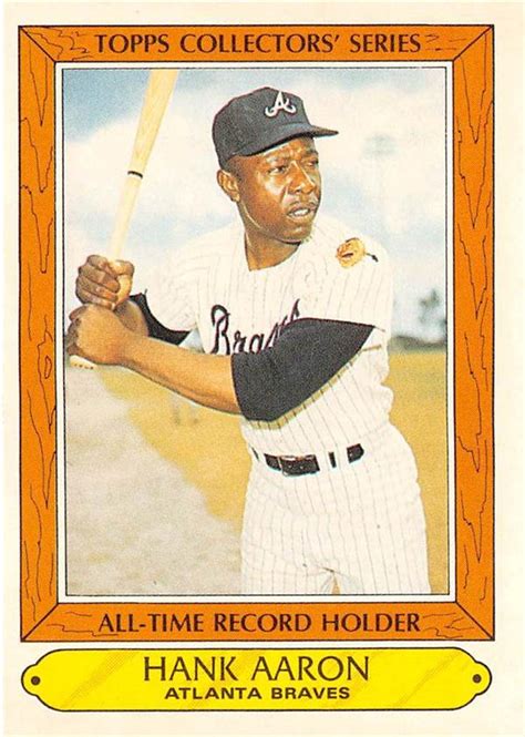 Hank Aaron Baseball Trading Card 1985 Topps Collectors Series 1
