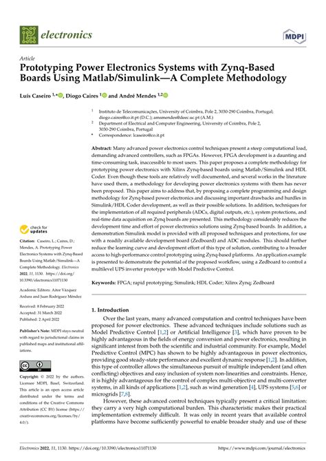 Pdf Prototyping Power Electronics Systems With Zynq Based Boards