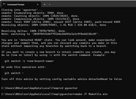 installing pgvector in preparation for retrieval augmented generation