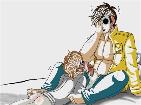 Rule 34 2boys Ass Bed Blush Brown Hair Creepypasta Erection Feet