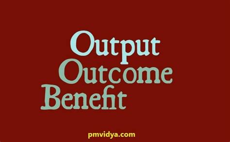Output Vs Outcome Vs Benefit Difference With Example