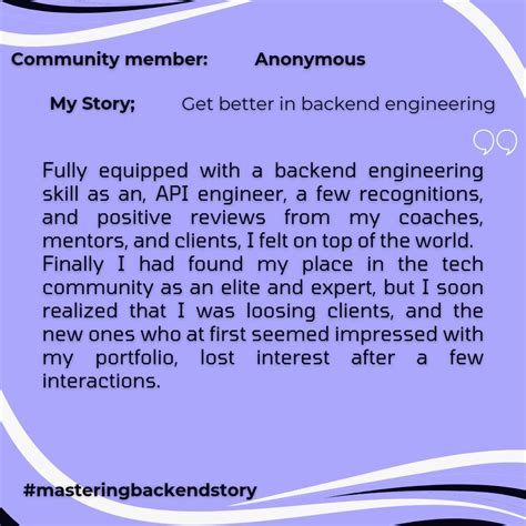 Mastering Backend On Linkedin Masteringbackendstory