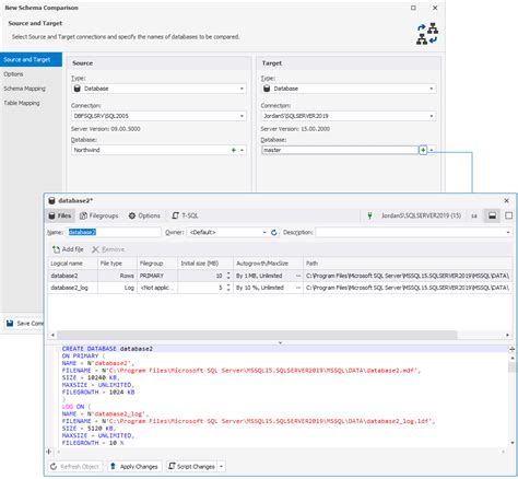 attaching mdf and ldf files from sql server 2005 to 2019