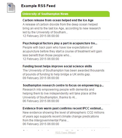Embed A Scrolling Rss Widget Into Your Blackboard Course