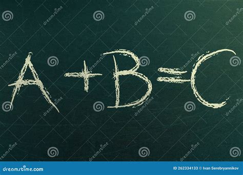 Math Formula With Variables A Plus B Equals C Stock Image Image Of Symbol Education 262334133