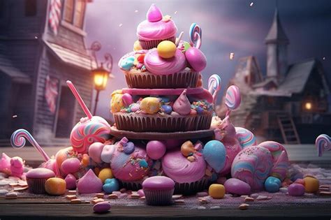 Premium Photo Pile Of Delicious Sweets