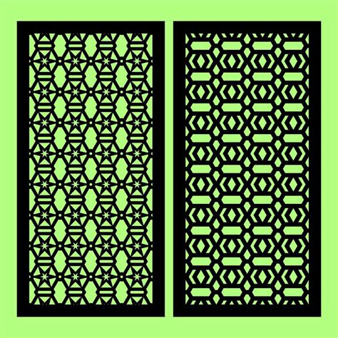 Two Patterns Templates With Modern Abstract Geometric Panels Template