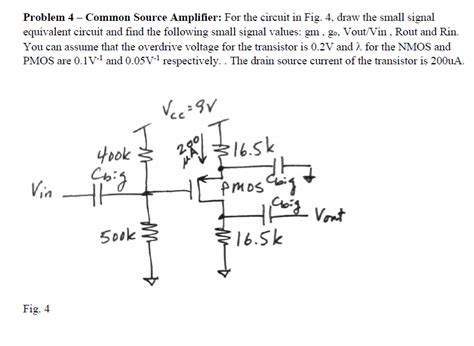 For The Circuit In Fig Draw The Small Signal Chegg