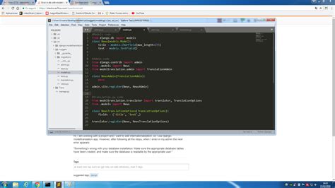 Python Error In Db With Modeltranslation In Django Stack Overflow